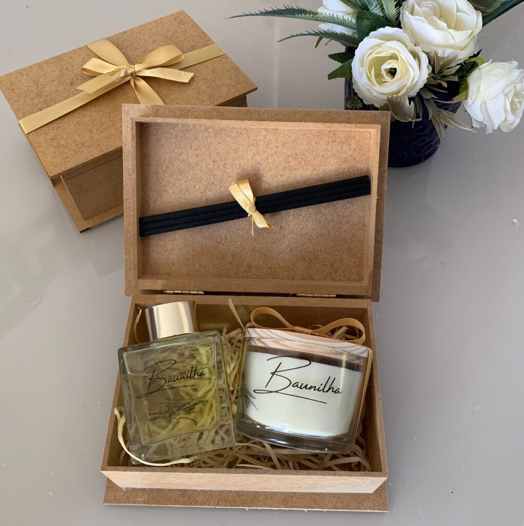Kit Vela Aromática 100g e Difusor Glamour - Chama Vela